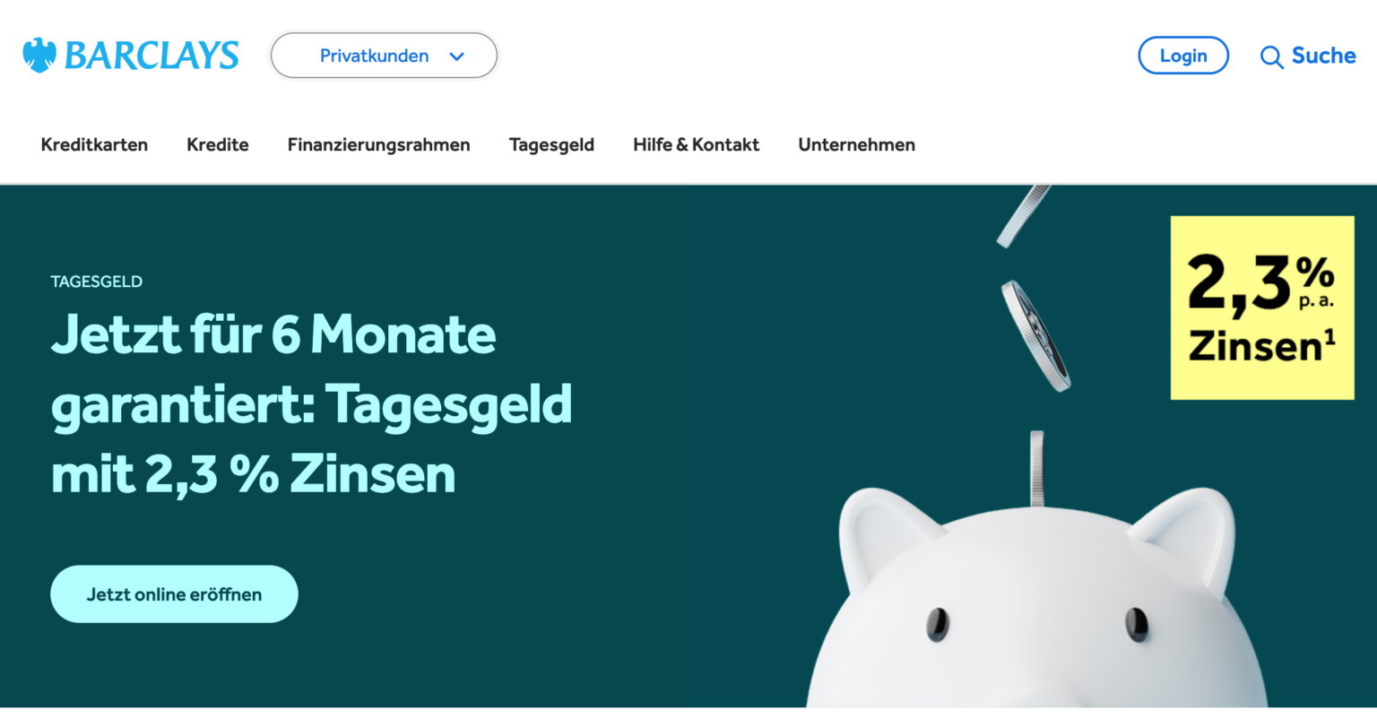 Barclays Tagesgeldkonto im Test 2026